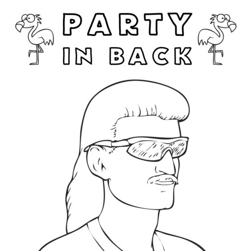 Party In Back 8.5 x 11 Sign | https://nickpassey.com